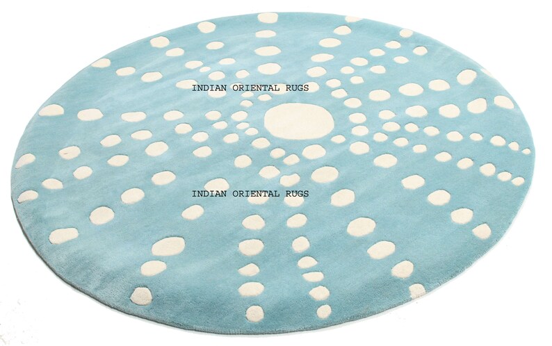 Modern Dot Round Rug 100% Woolen Hand Tufted Area Rug for - Etsy