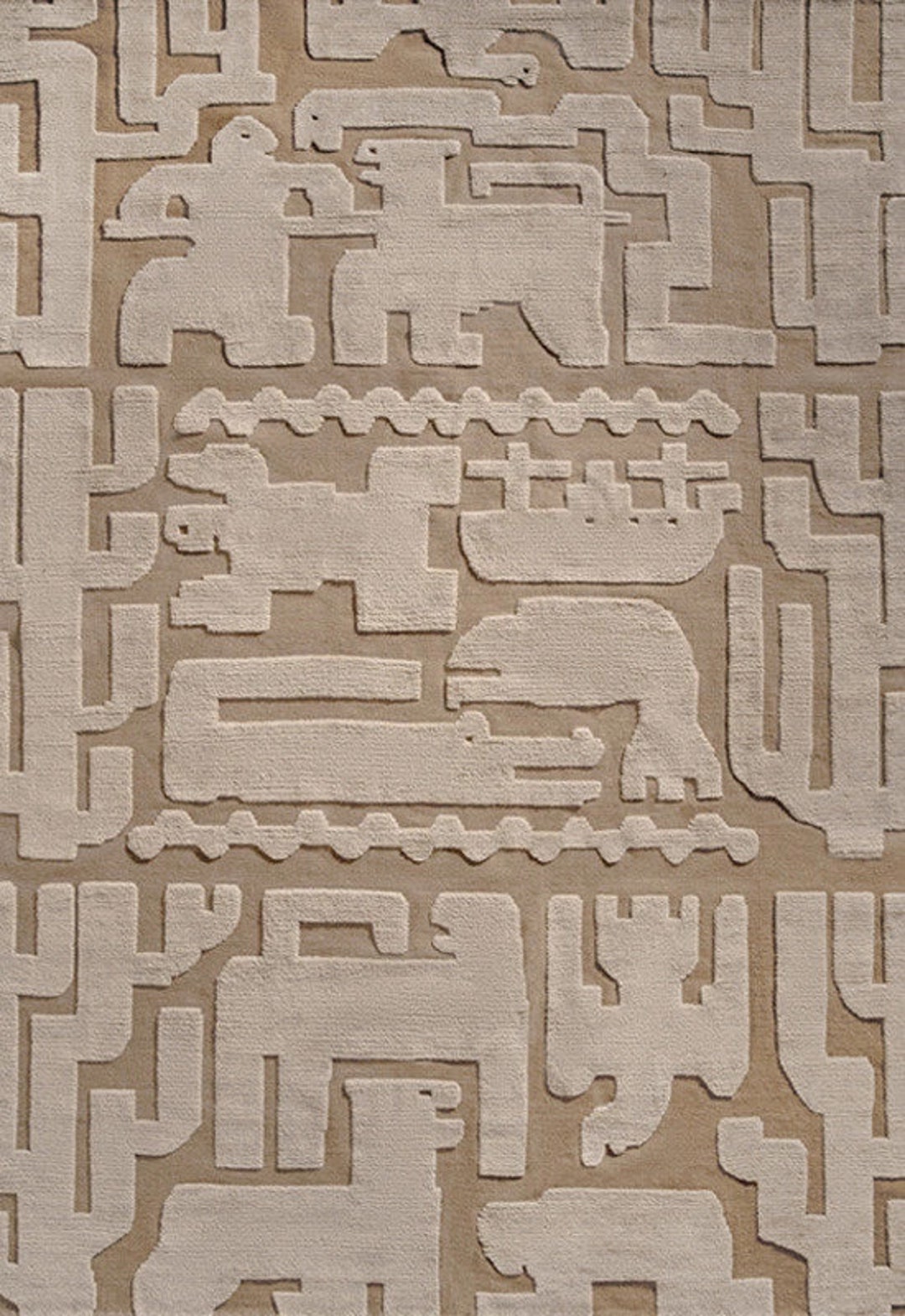 Stig Lindberg Gunnel Bone Walnut Brown Wool Rug Hand Tuft - Etsy UK