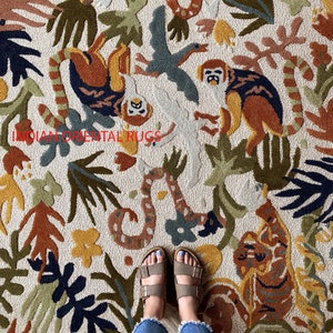 New Authentic Hand Tufted Woolen Carpet High and Low Loop and - Etsy