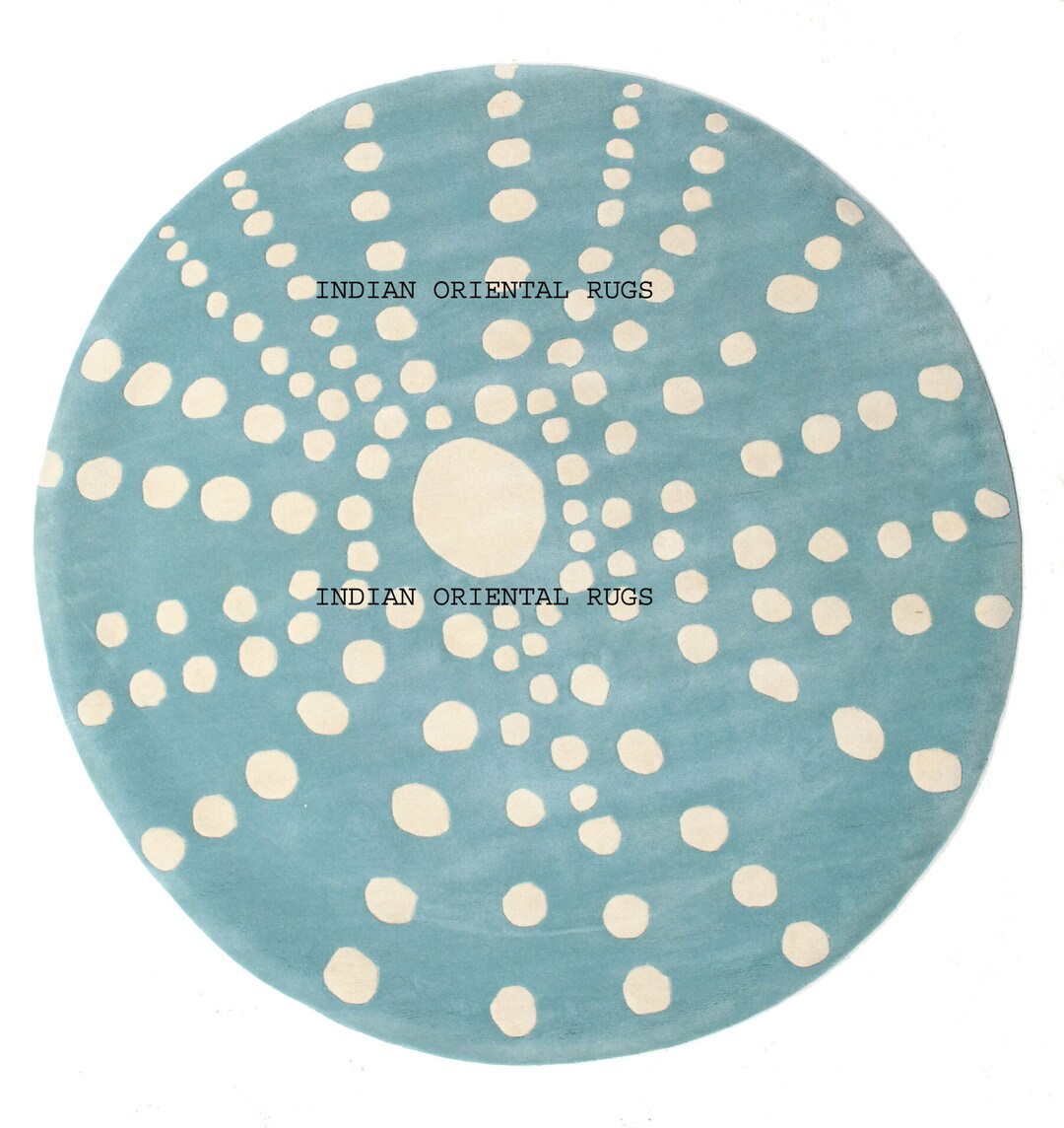 Modern Dot Round Rug 100% Woolen Hand Tufted Area Rug for - Etsy