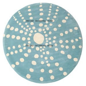 Modern Dot Round Rug 100% Woolen Hand Tufted Area Rug for - Etsy