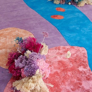 Secret Garden Patterned Wool Hand Tufted Rug Hand Tuft Tufted - Etsy