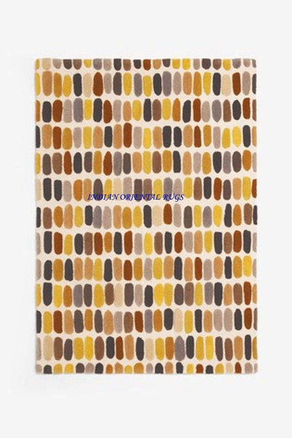 New Multi Modern Rug 100% Woolen Hand Tufted Area Rug With - Etsy