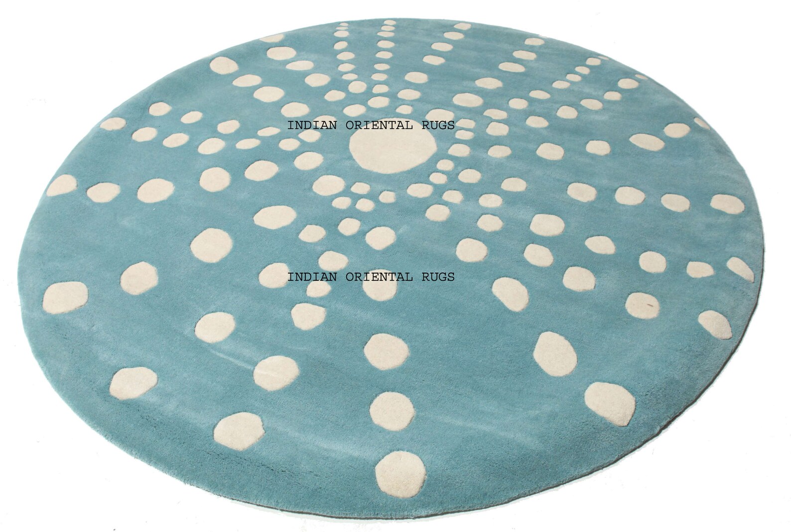 Modern Dot Round Rug 100% Woolen Hand Tufted Area Rug for - Etsy