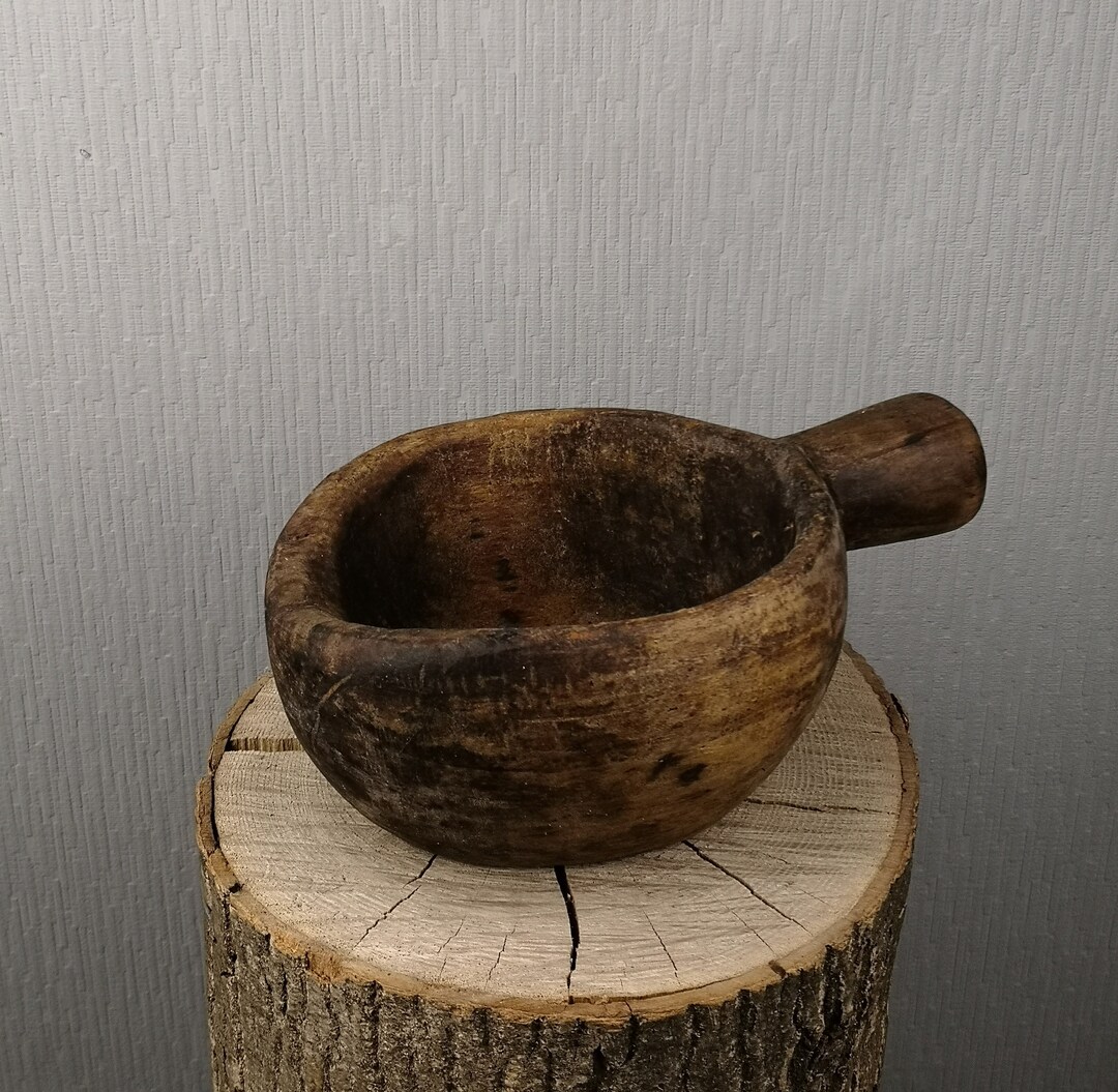 Antique Primitive Patina Wooden Mortar From the Ukrainian - Etsy