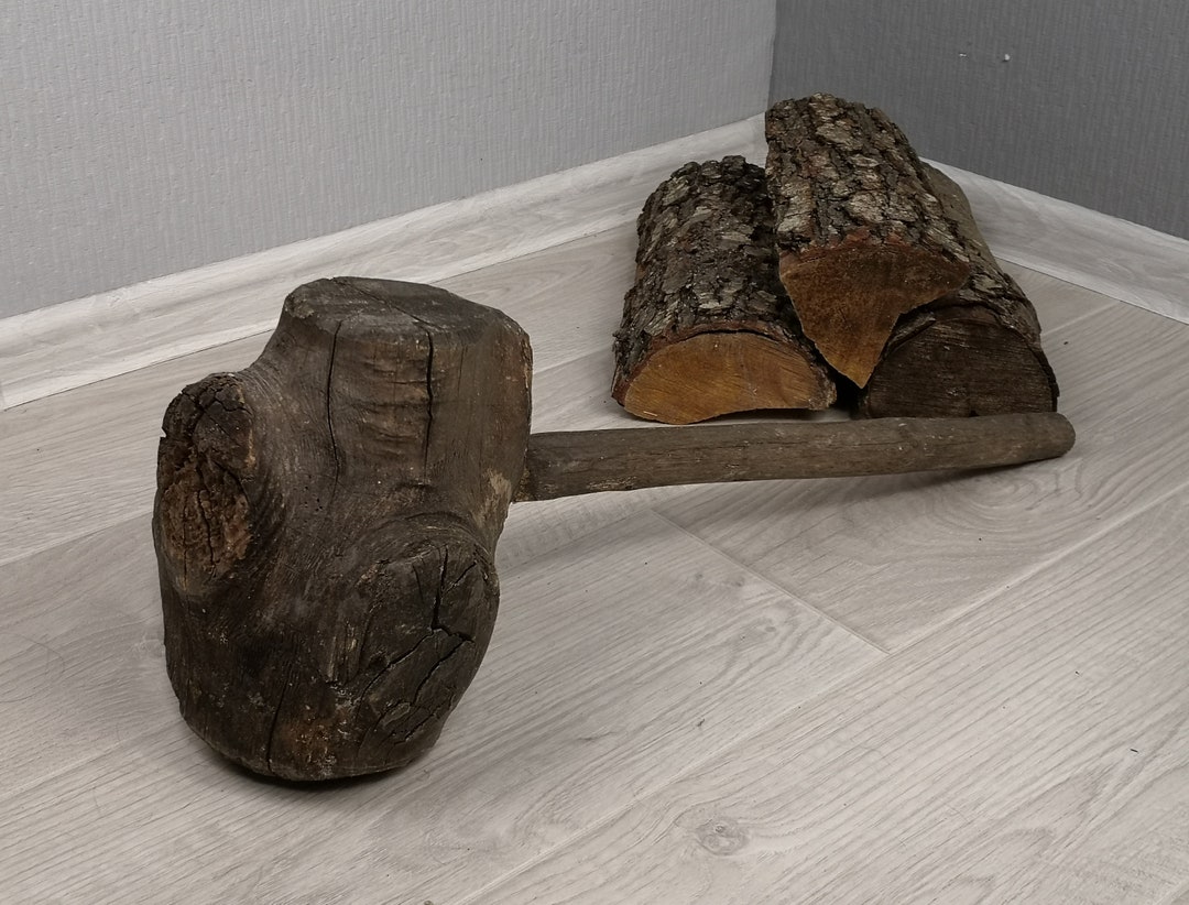 Antique Patina Big Wooden Hammer Hammer From Ukrainian Village Big ...