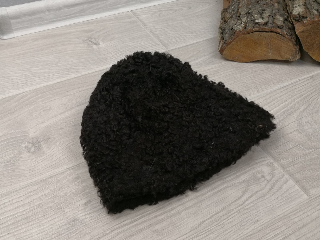 USSR Black Karakul Hat Soviet Astrakhan Fur Kubanka Authentic USSR Army ...