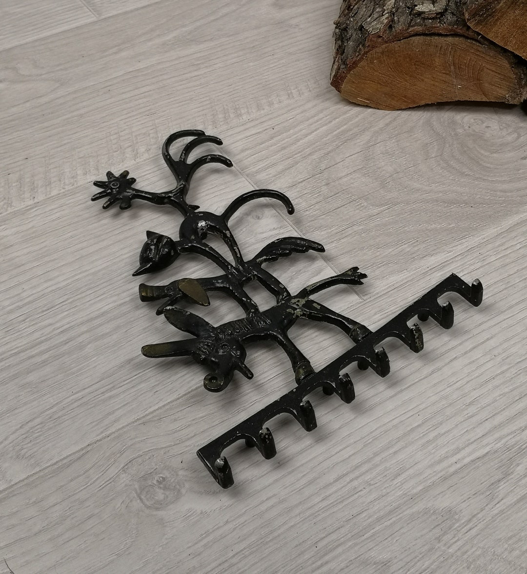 Vintage USSR Wall Rack W 8 Mini Hooks Towel Keys Wall Rack - Etsy