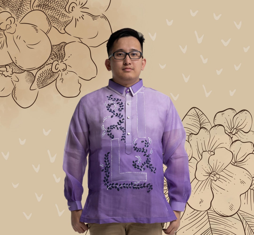 Cocoon Purple Premium Barong Tagalog Arvin JV40 - Etsy