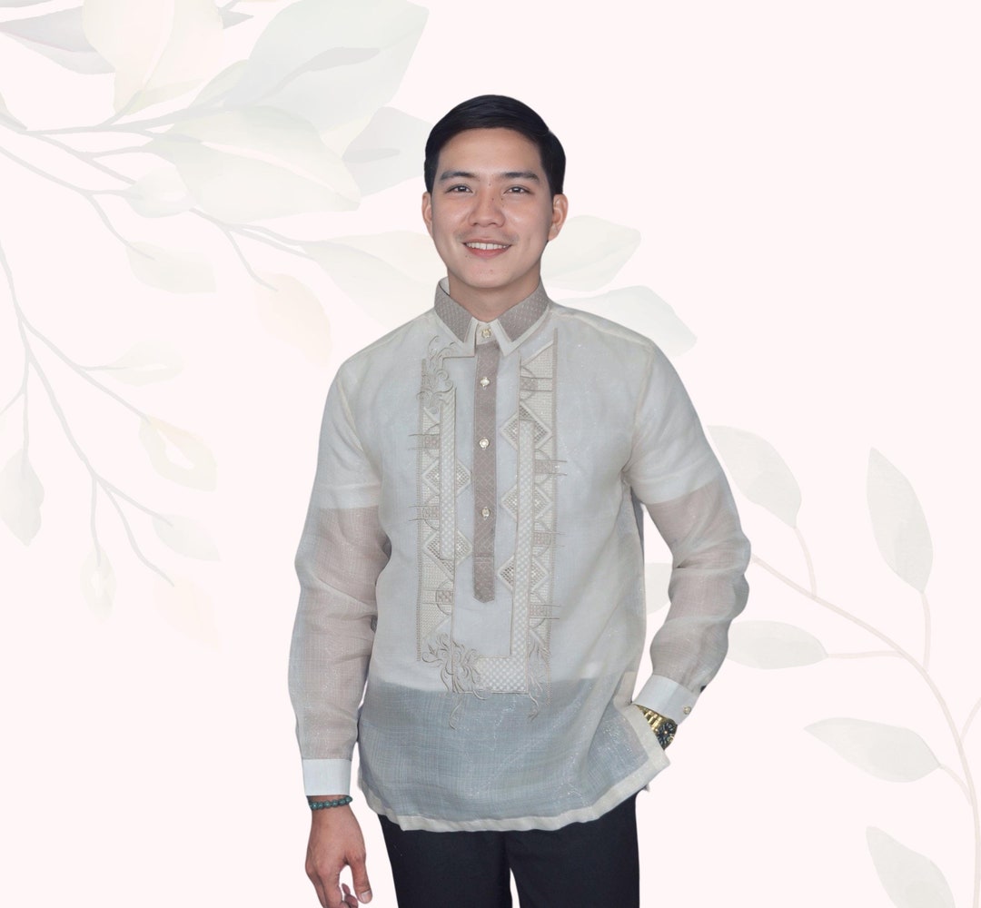 Elegant Filipino Barong Tagalog With Modern Patterns - Vedasto - JN68 ...