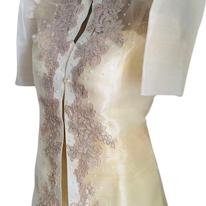 Organza Filipiniana Barong With Inner Dress - Laine - JK11 - Etsy