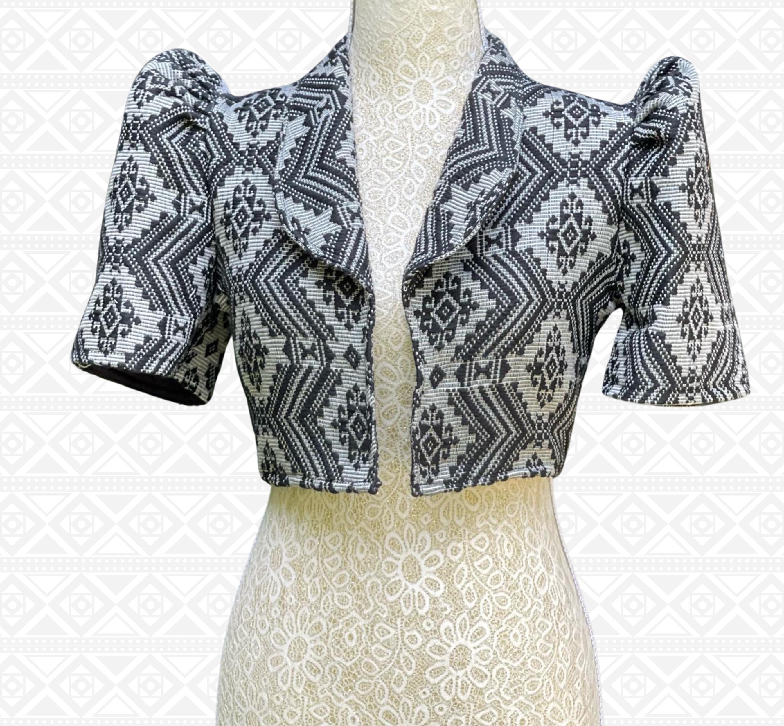 Handwoven Ilocos Pinilian Filipiniana Bolero Celine DM04 - Etsy