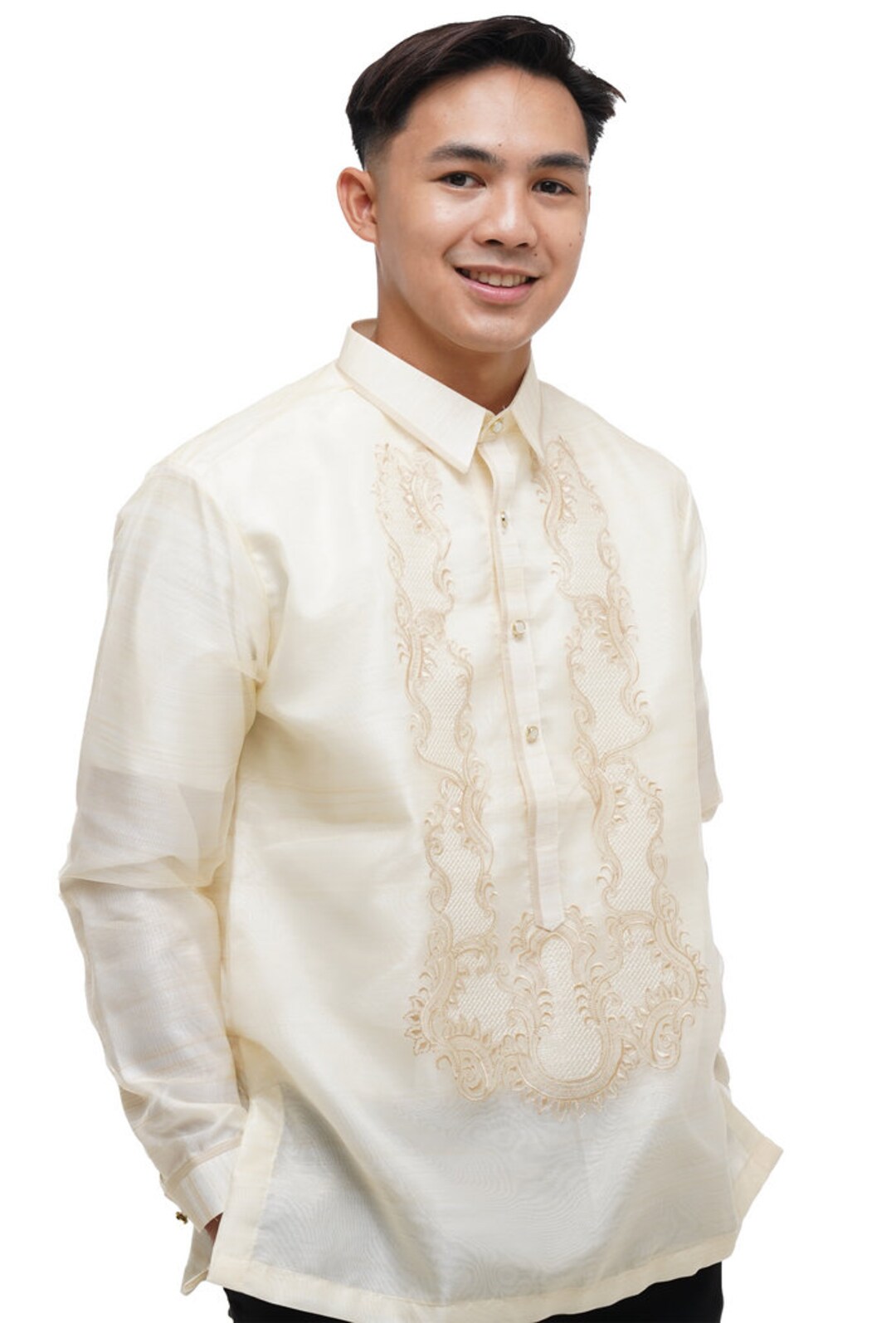 Organza Classic Barong Tagalog With Lining - Jacob - JF589A - Etsy