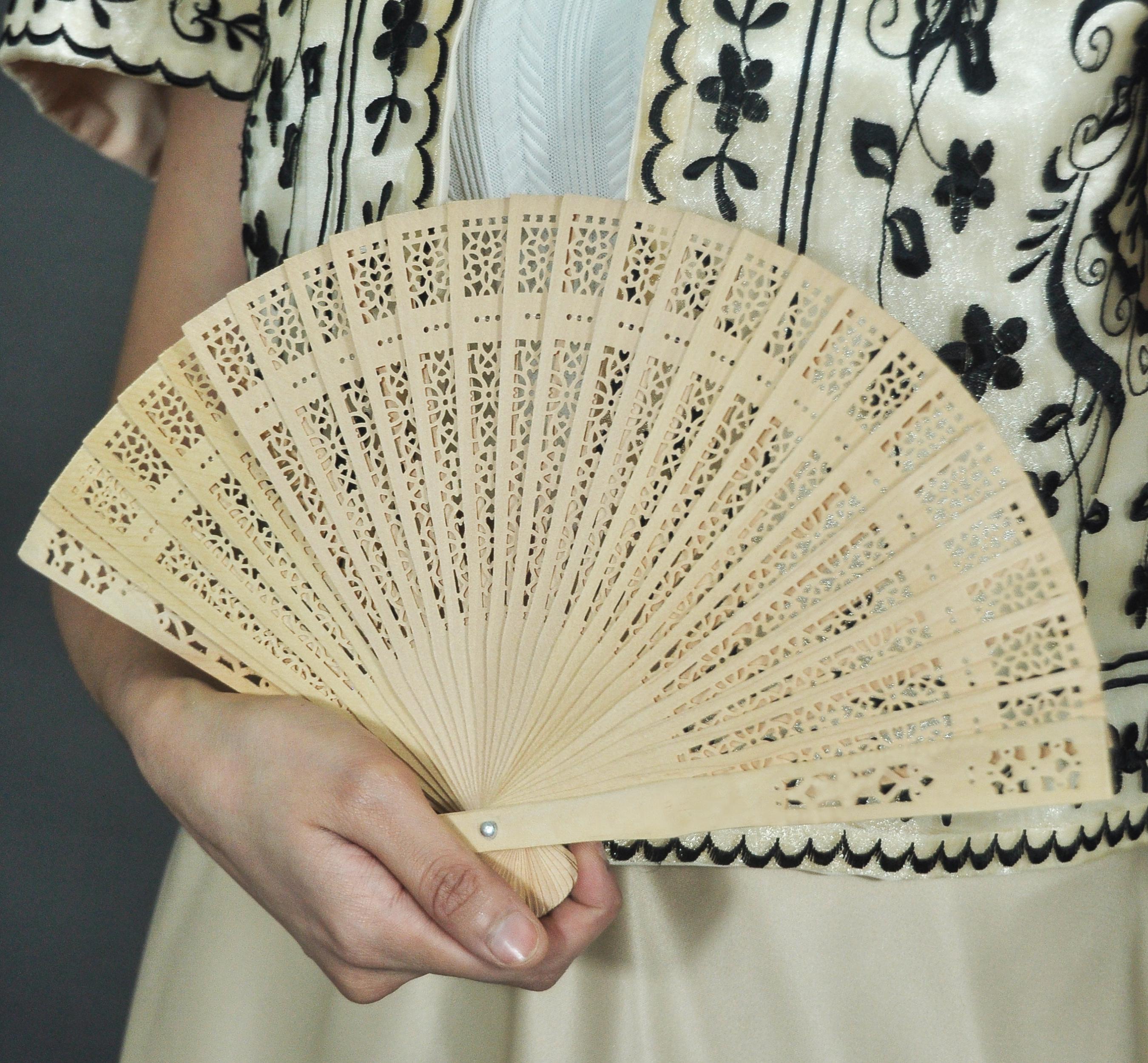 Vintage Style Engraved Wooden Hand Fan| Philippine Accessory | Filipina ...