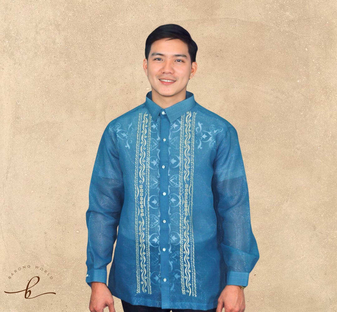 Cocoon Blue Barong Tagalog - Andres - JV515 - Etsy