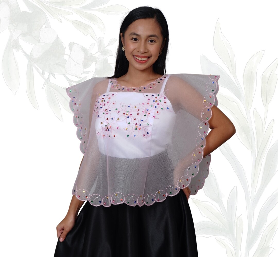Pink Kimona Filipiniana Top - Carla - JK16 - Etsy