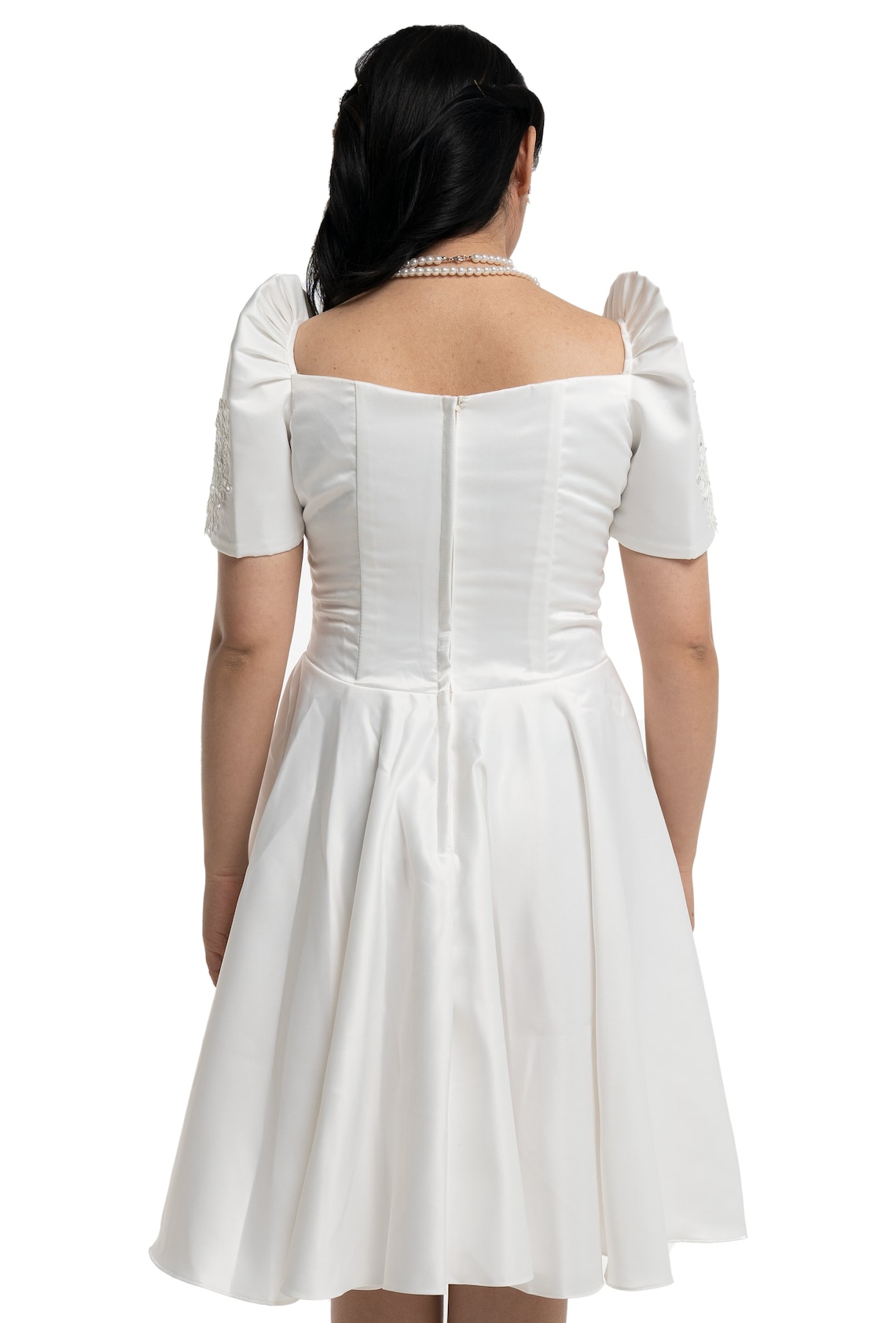 Duchess White Modern Filipiniana Midi Dress - Sandra - MR512 - Etsy