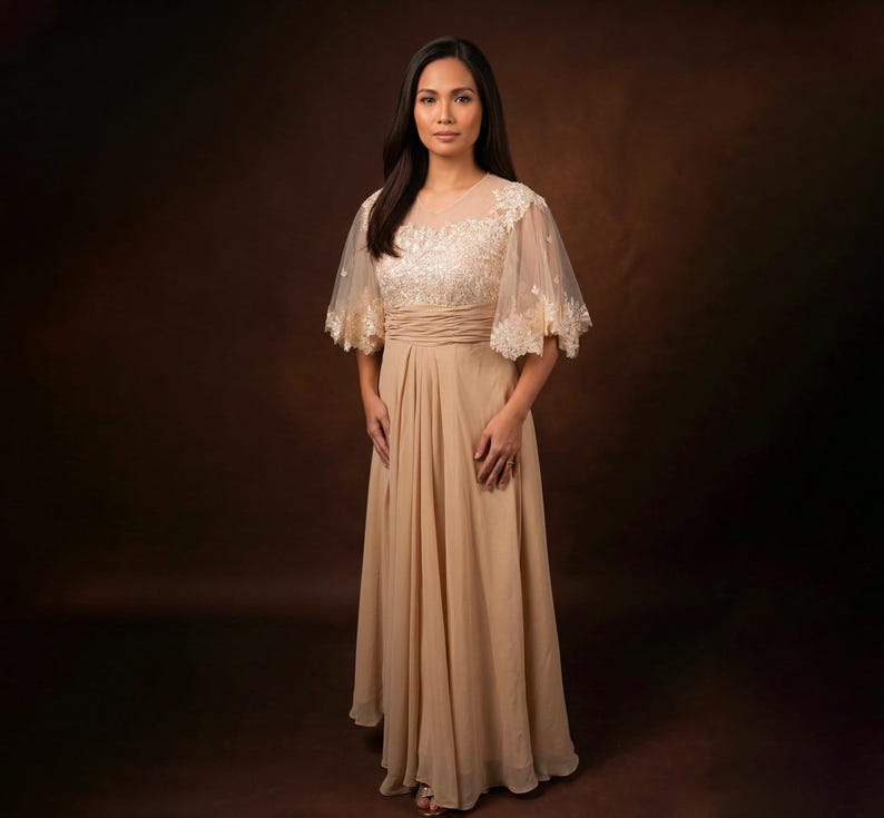 Pinya & Lace Modern Elegant Filipiniana Dress - Gretchen - ML896 - Etsy