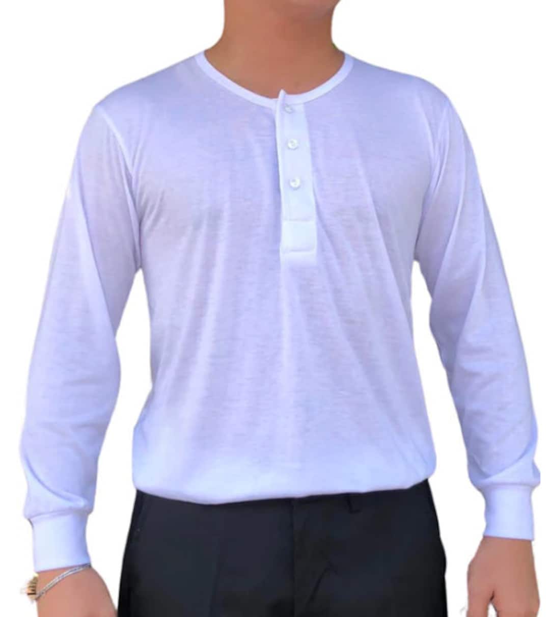 Camisa De Chino Long Sleeve Barong Tagalog Undershirt - Etsy