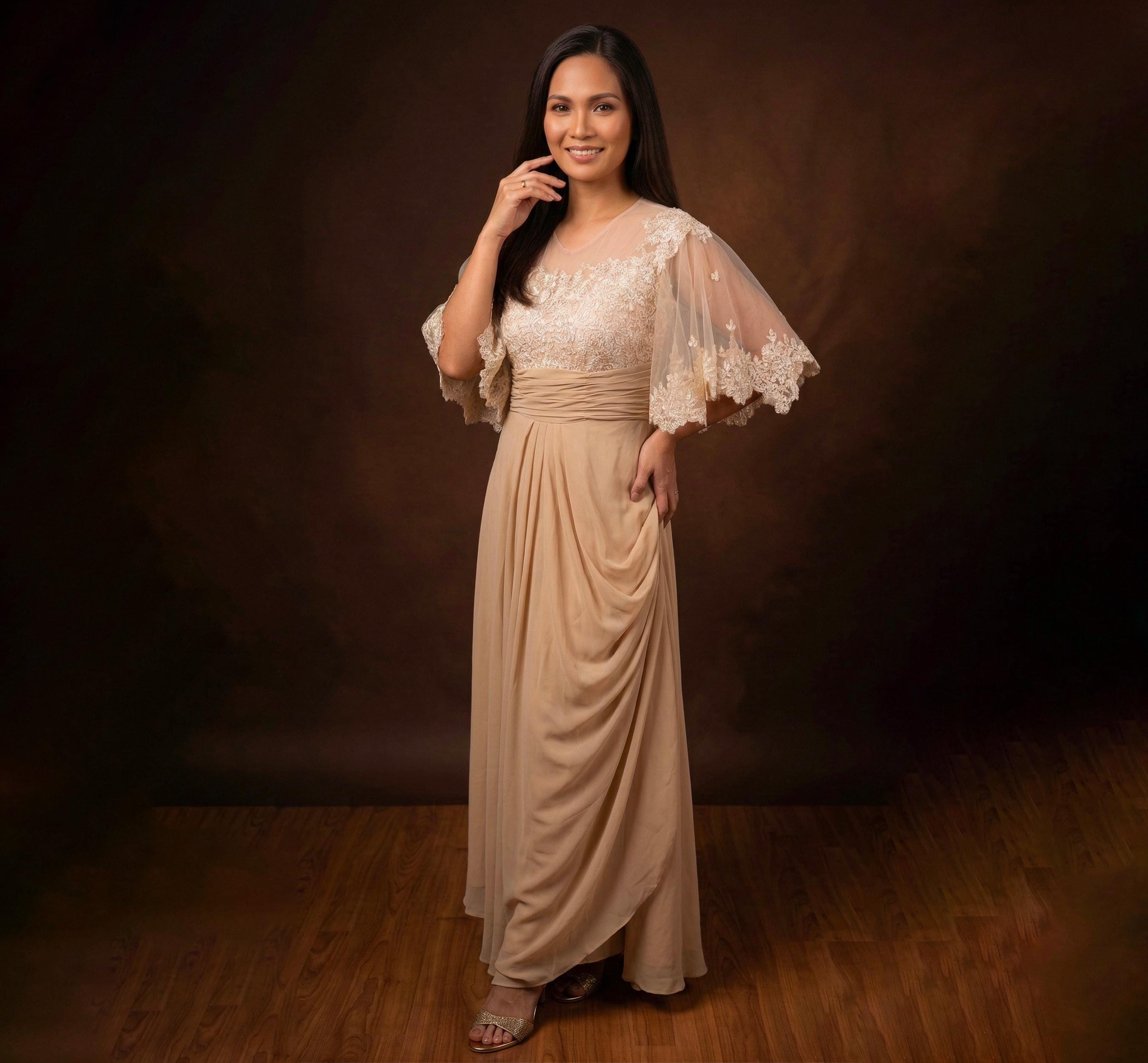 Pinya & Lace Modern Elegant Filipiniana Dress - Gretchen - ML896 - Etsy