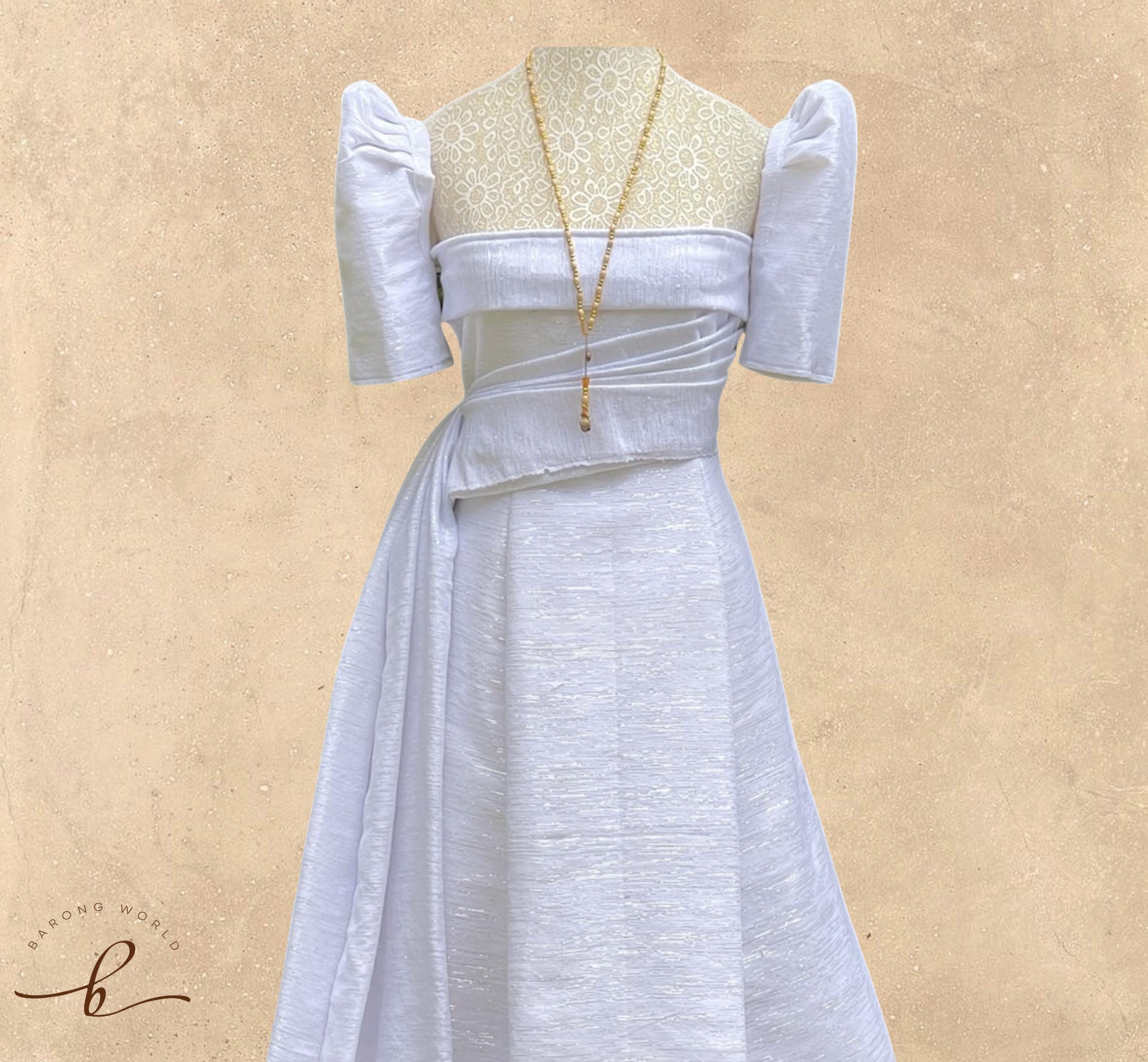 Handwoven Ilocos Inabel Filipiniana Dress - DM03 - Etsy UK