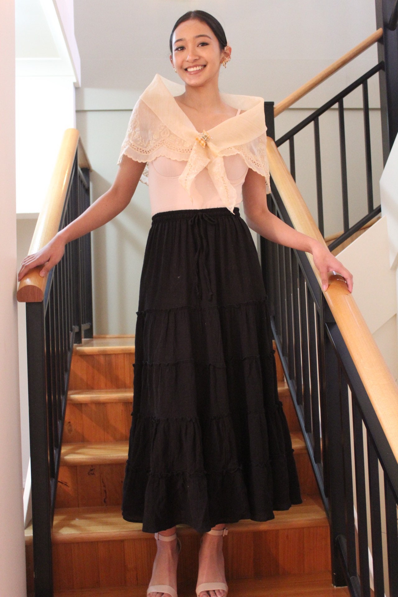 Filipiniana Alampay Premium Elegant Wrap Beige Philippine - Etsy