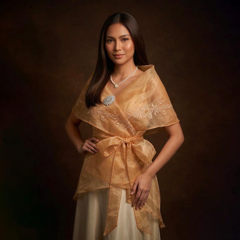 Filipiniana Dress Yellow - Etsy