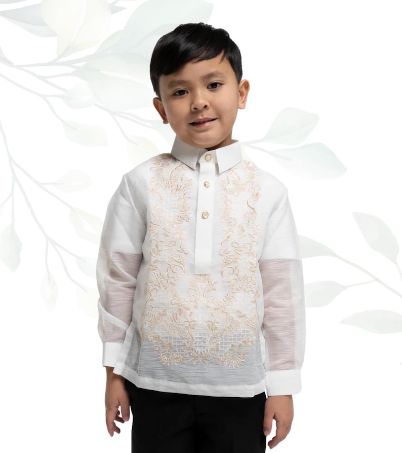 Boys Jusilyn Classic Ring Bearer Barong Tagalog Kids - Tucker - JS091 ...