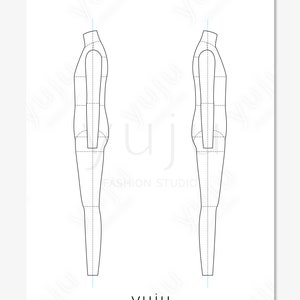 Fashion Flats Body Template MALE Fashion Figure Template | Etsy