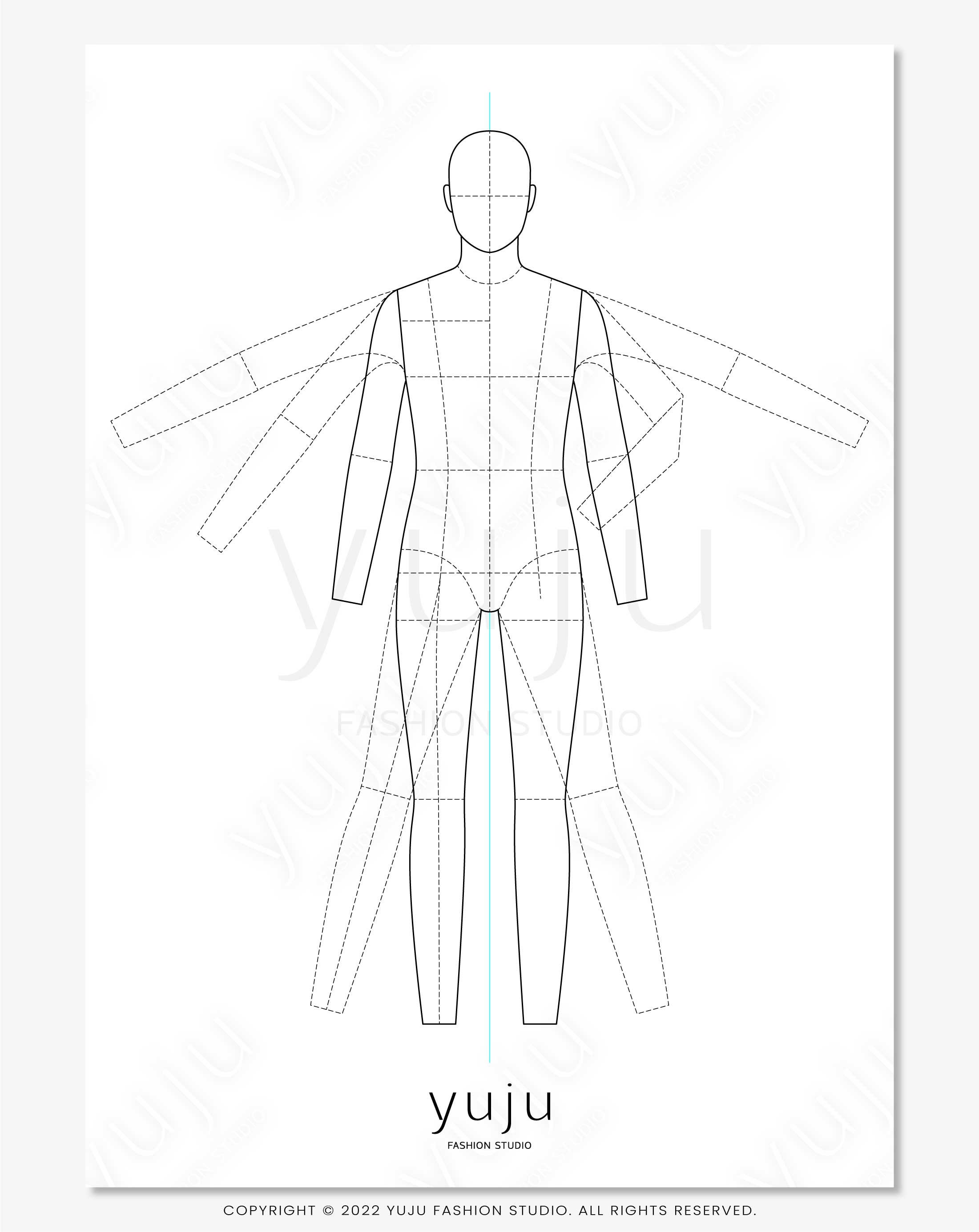 Fashion Flats Body Template MALE Fashion Figure Template - Etsy UK