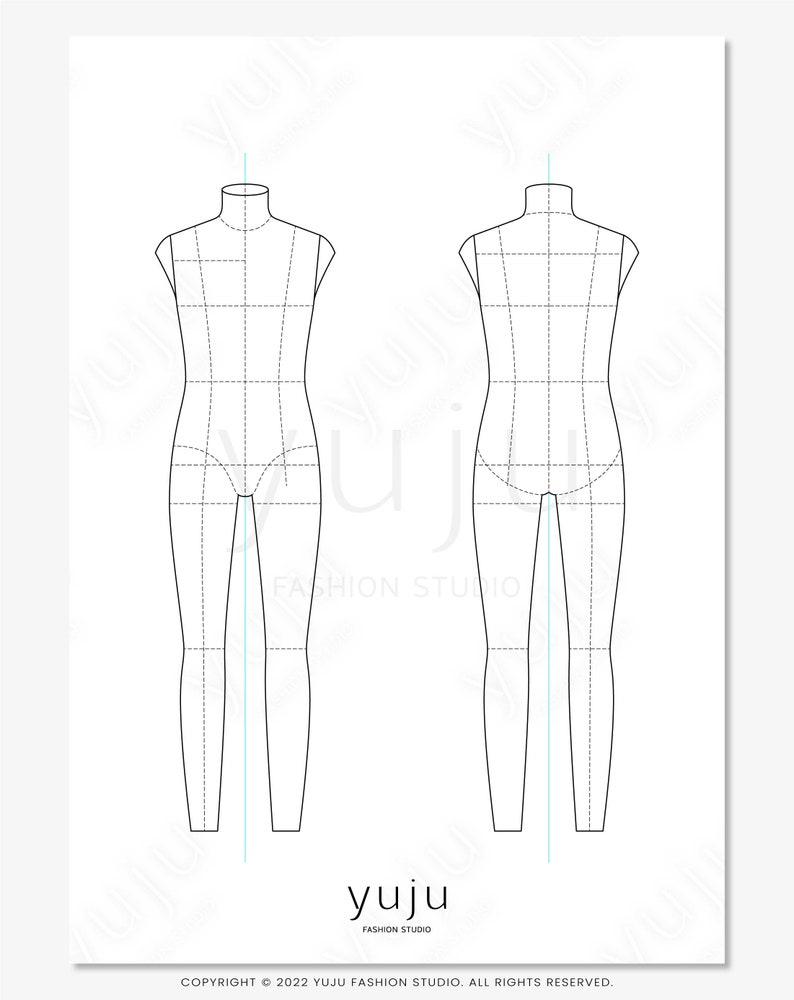 Fashion Flats Body Template MALE Fashion Figure Template | Etsy