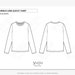 Crewneck Long Sleeve T-shirt - Fashion Flat Sketch, Fashion Template ...