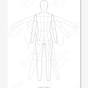 Fashion Flats Body Template FEMALE Fashion Figure - Etsy