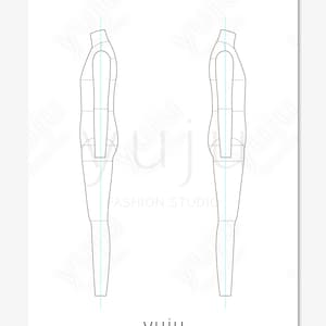 Fashion Flats Body Template MALE Fashion Figure Template, Flat Sketch ...