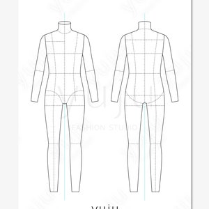 Fashion Flats Body Template MALE Fashion Figure Template | Etsy