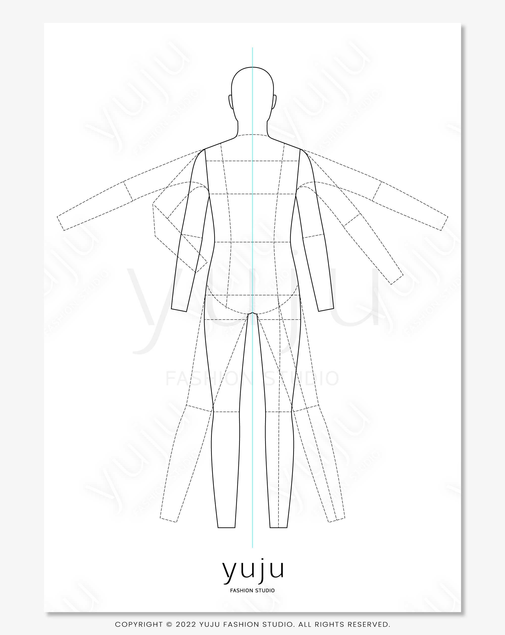 Fashion Flats Body Template MALE Fashion Figure Template - Etsy
