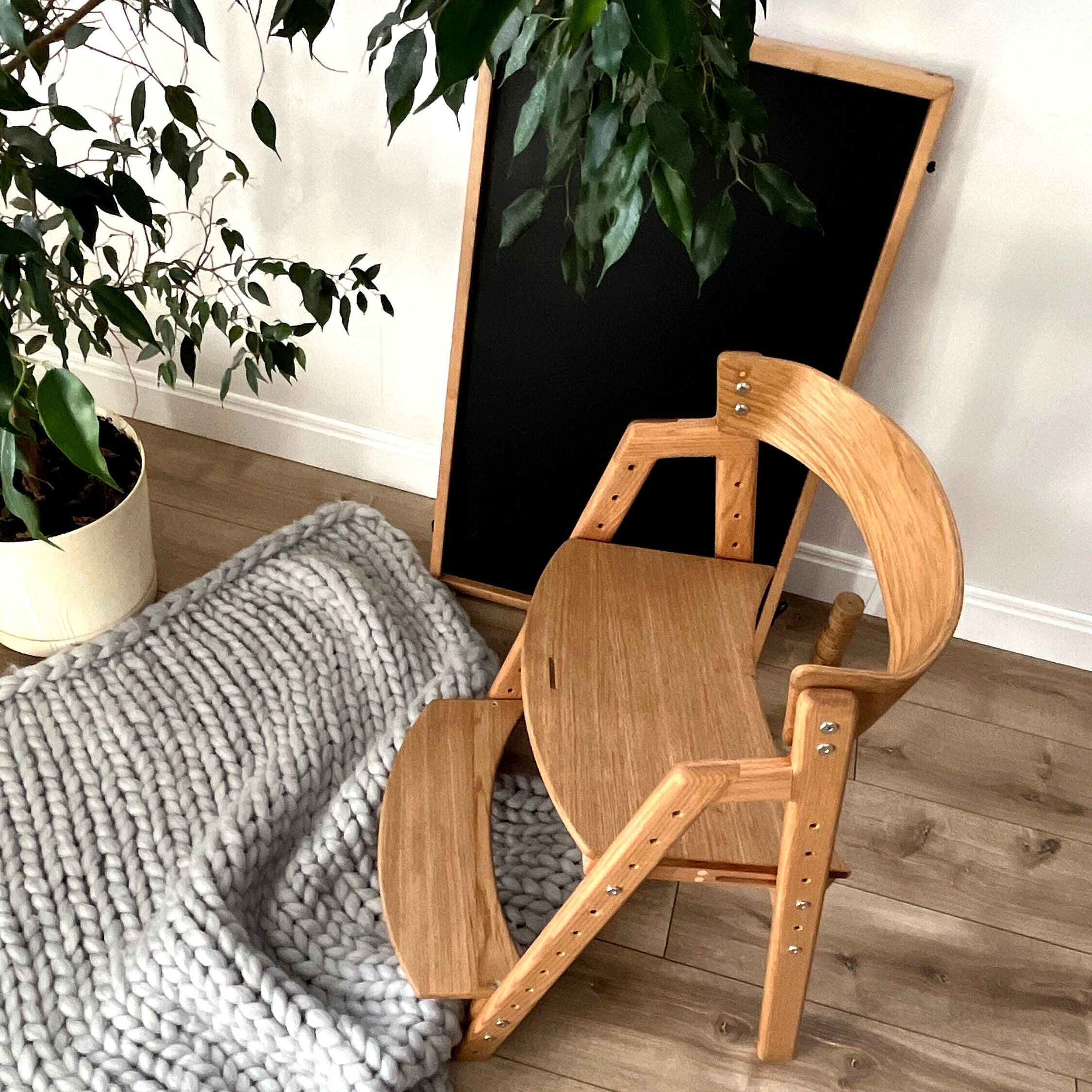 NATURAL Growing Chair for Kids Kids High Chair Adjustable Kids Chair ...