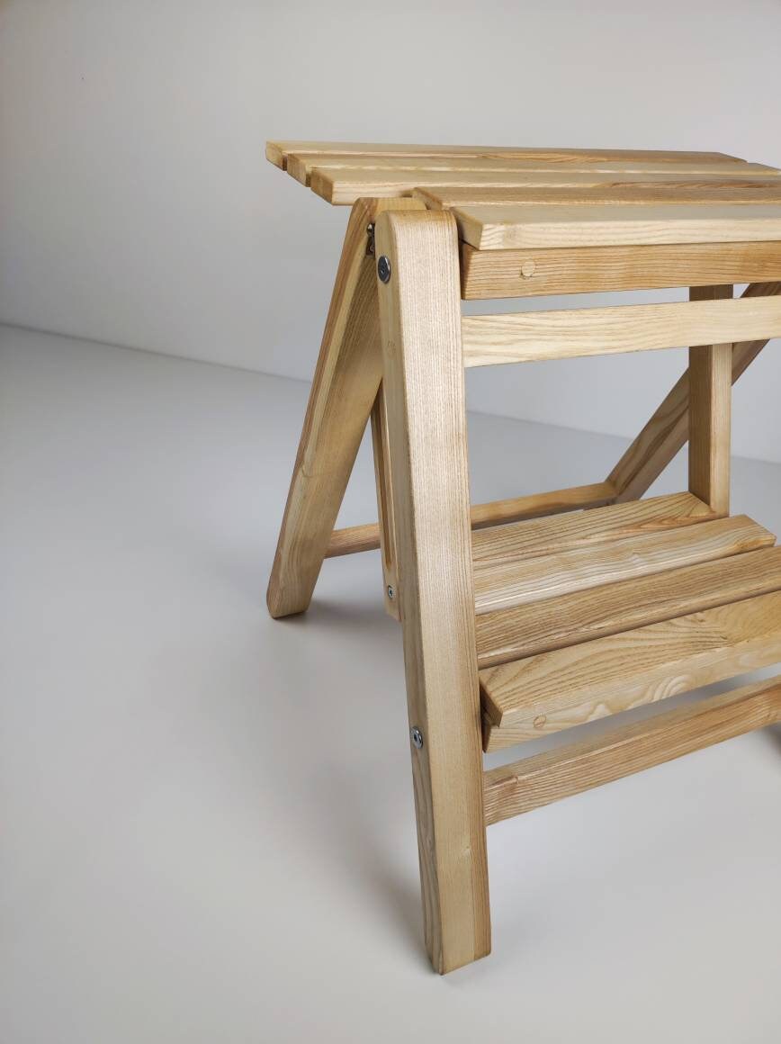 Step Stool Ladder 2-step Folding Portable Made of the Solid - Etsy