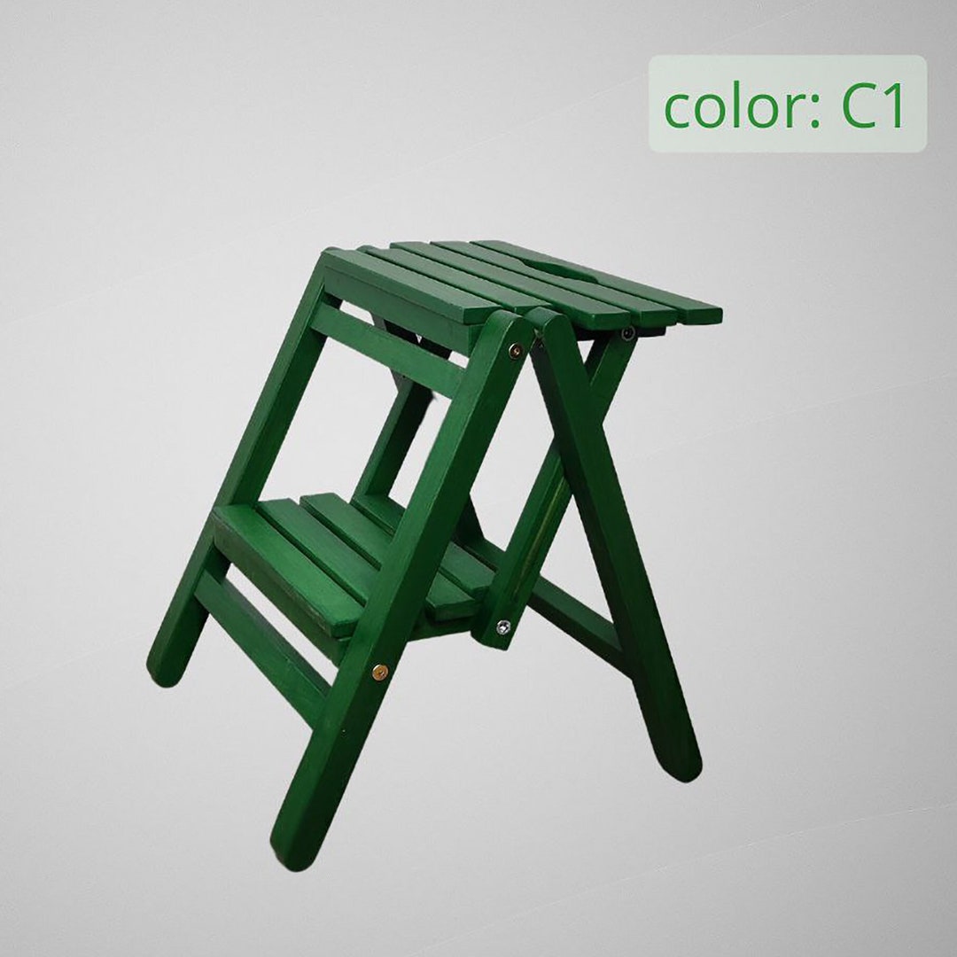 Step Stool Green or CUSTOM COLOR - Collapsible Step Stool - 2-step ...
