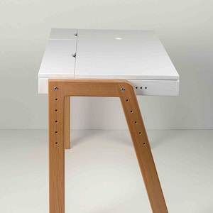 Adjustable Growing Desk - Wooden Kids Desk Bedroom - Montessori Toddler ...
