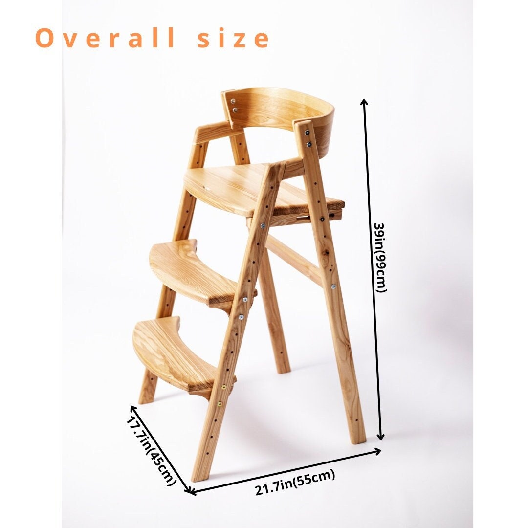 Growing Wooden Chair for Kids Smart XL (for a Kitchen Island or Counter ...
