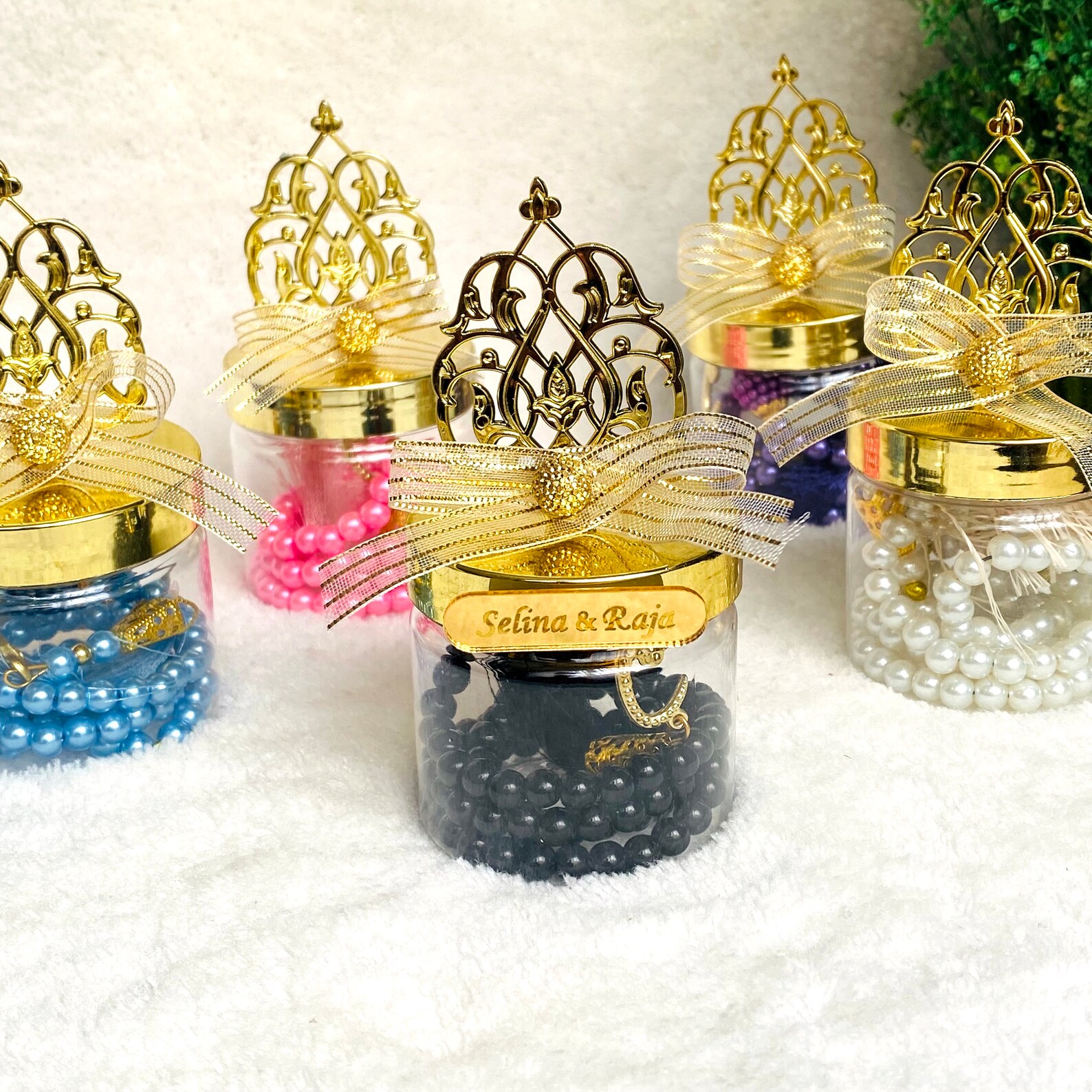 Personalized Pearl Rosary Favors, Islamic Baby Shower, Wedding Gift - Etsy