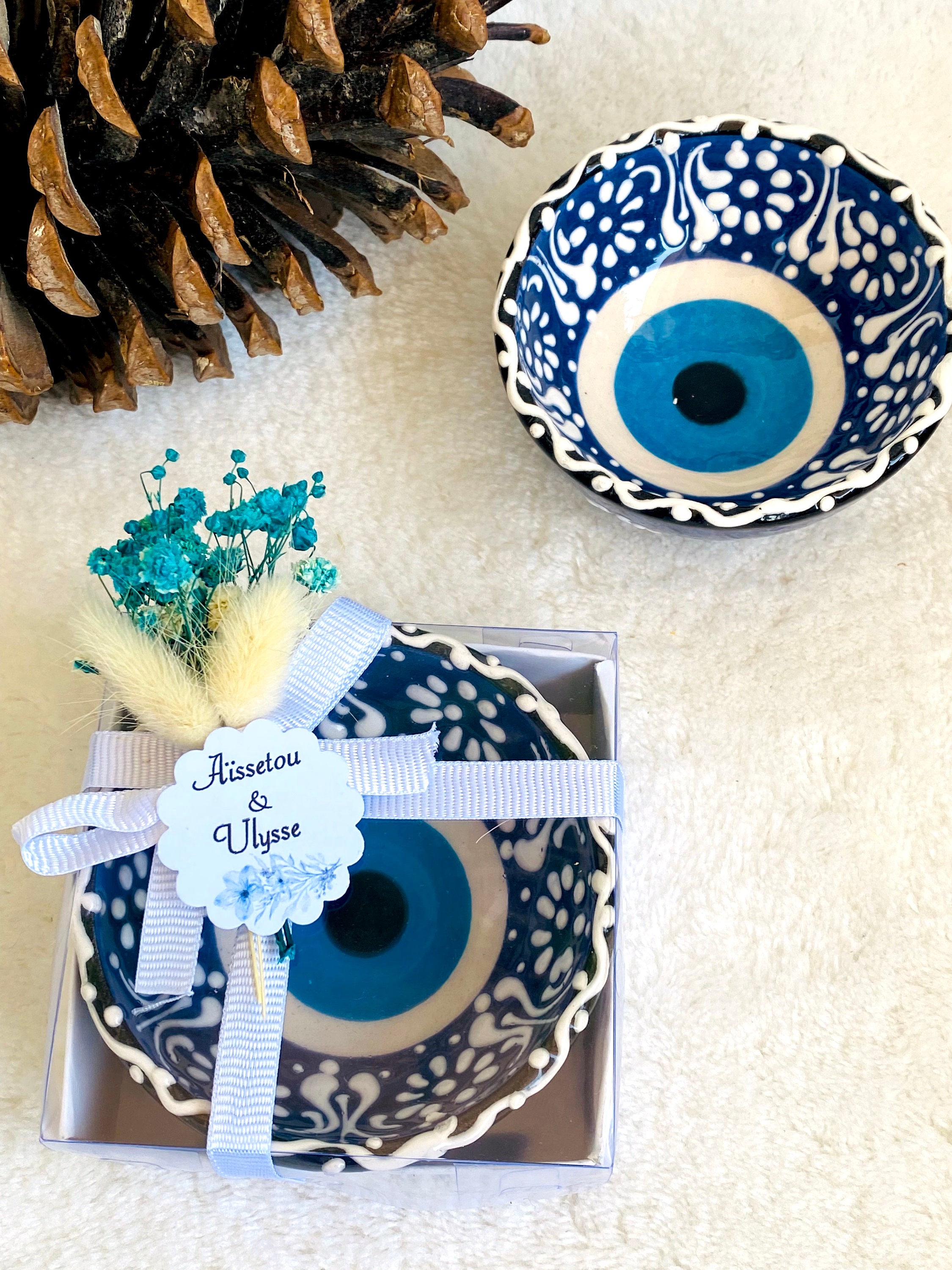 Evil Eye Ceramic Bowls Wedding Favors Ceramic Bowl Guest | Etsy