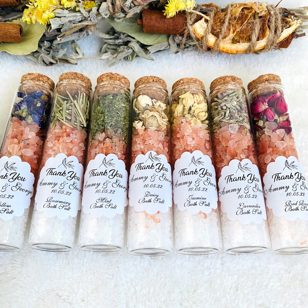 Herbal Bath Salt Test Tube: Natural Soaking Salts, Bridal Shower Favors ...