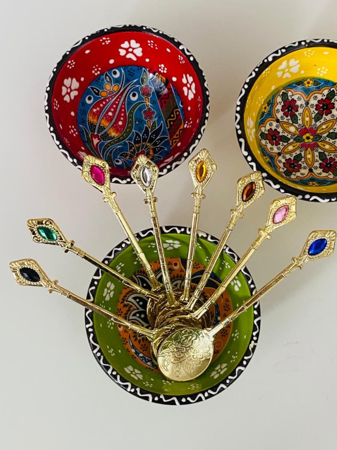 Set of 12 Gold Tea Spoon Turkish Ottoman Antique Style - Etsy