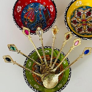 Set of 12 Gold Tea Spoon Turkish Ottoman Antique Style - Etsy