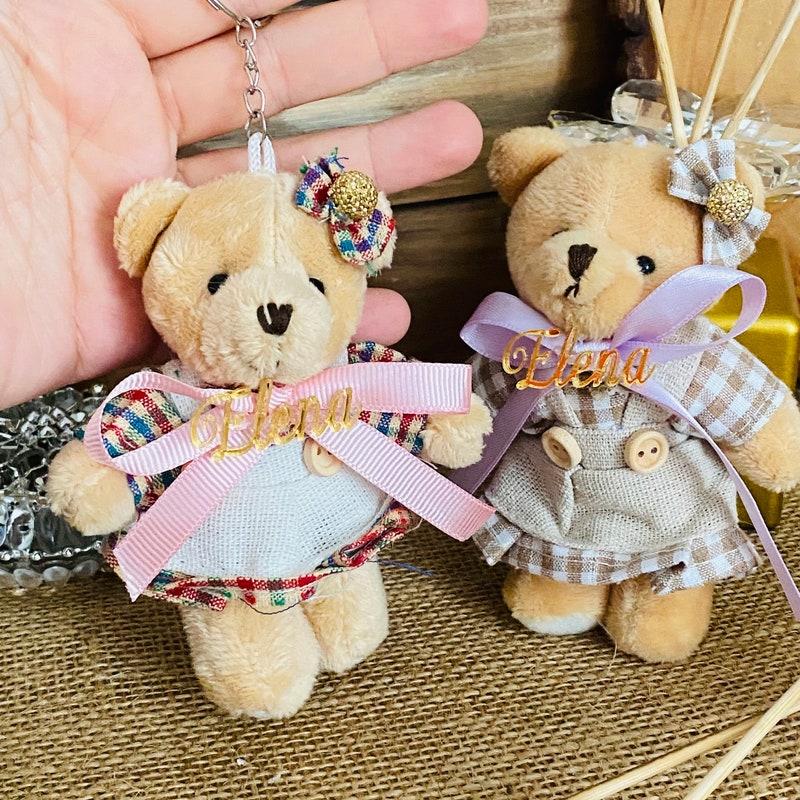 Teddy Bear Keychain - Etsy