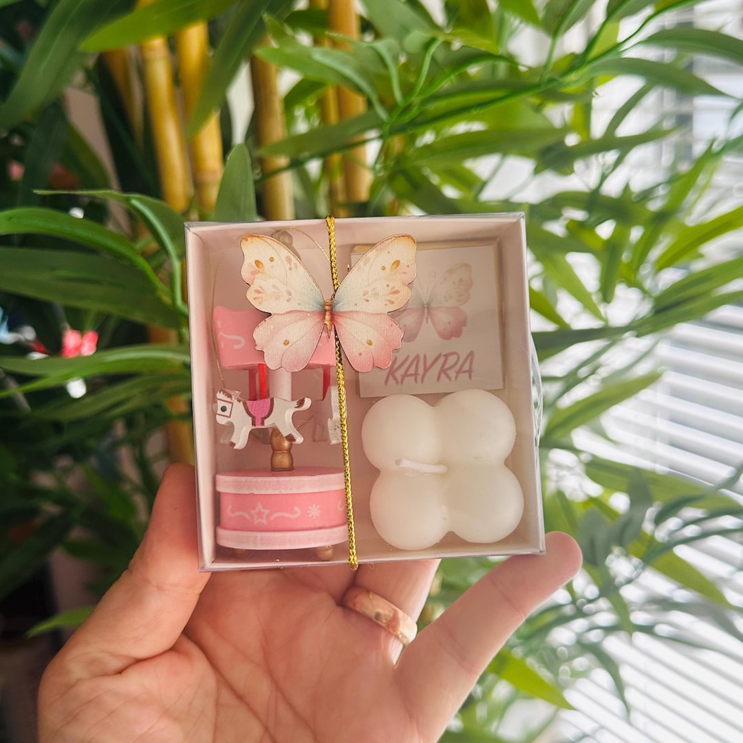 Personalized Carousel Butterfly Gift Box: Baby Shower Favors - Etsy