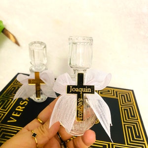 Personalized Holy Water Bottle Favor, Baptism Gift - Etsy