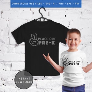 Peace Out Pre-k, Final Days of School, Preschool Graduation, Cricut Svg ...